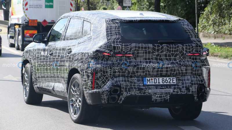 宝马XM最新路试谍照曝光，将搭载4.4T V8插混动力- DoNews汽车